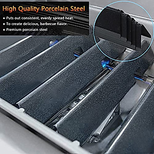 17 inch Porcelain Enameled Flavorizer Bars for Weber Genesis II E-310, II S-310, II E-330, II E-335, II S-335, II LX S/E-340 Gas Grill, Heat Plate for Genesis II/LX 300 Series Grill Parts, 66032/66795