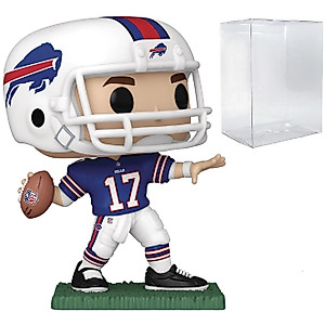 POP Football: Bills - Josh Allen (Away Jersey) Funko Vinyl Figure (Bundled with Compatible Box Protector Case), Multicolor, 3.75 inches