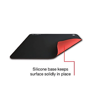 Mad Catz The Authentic G.L.I.D.E. 19 High Performance Gaming Mouse Pad Water Resistant Gaming Surface With Heat Bonded Edges And Non-Slip Silicone Base 12.4 x 15.4 in, Black