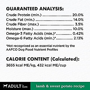 NUTRO Limited Ingredient Diet Adult Dry Dog Food Lamb & Sweet Potato Dog Kibble, 22 lb. Bag