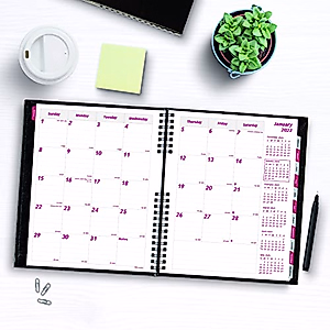 Brownline 2023 CoilPro Monthly Planner, 14 Months, December 2022 to January 2024, Twin-Wire Binding, 8.875" x 7.125", Black (CB1200C.BLK-23)