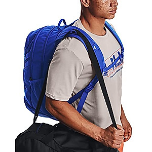 Under Armour Hustle 5.0 Team Backpack, (400) Royal/Royal/Metallic Silver, One Size Fits All