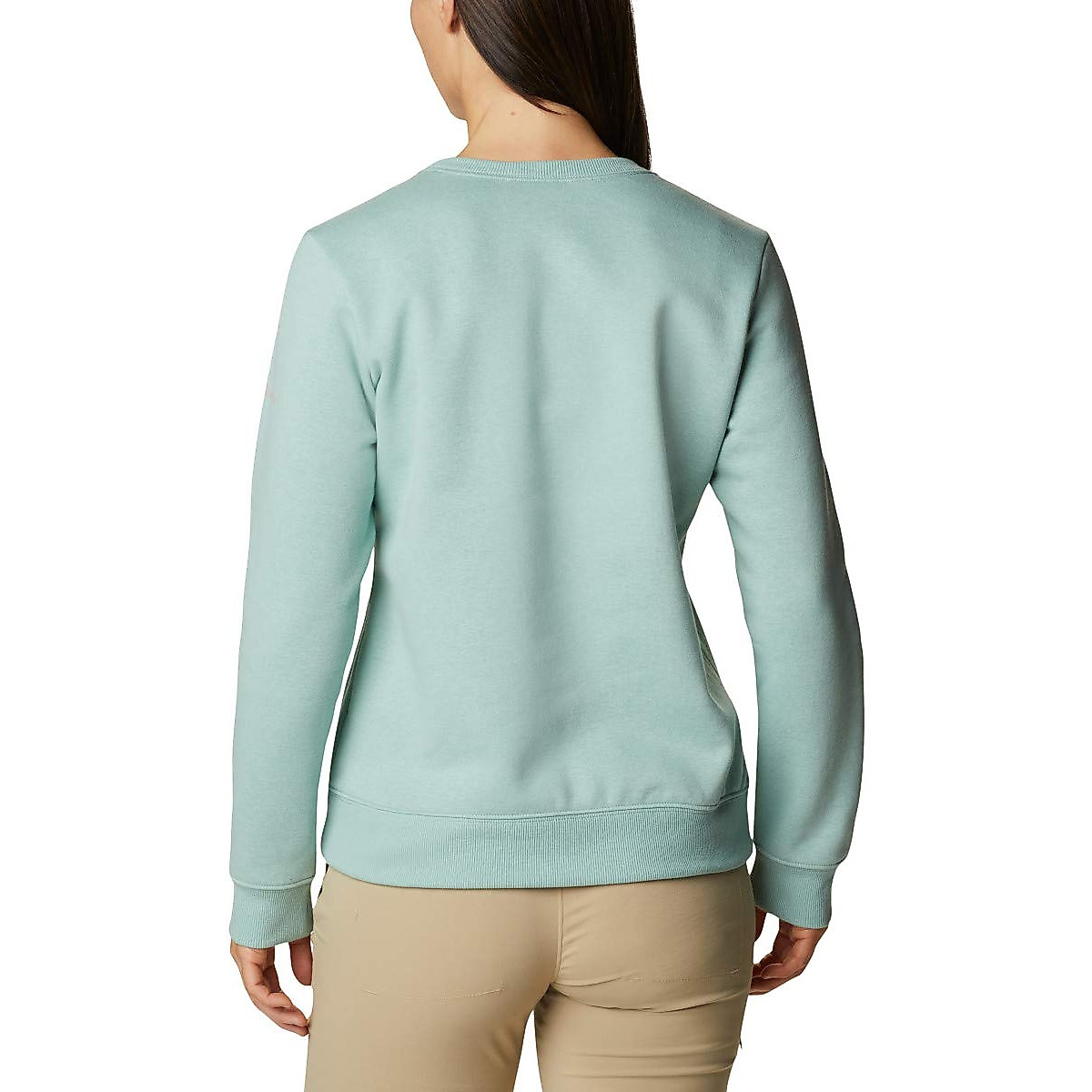 Columbia Women's Logo Crew, Aqua Tone/Outline Logo, 3X Plus