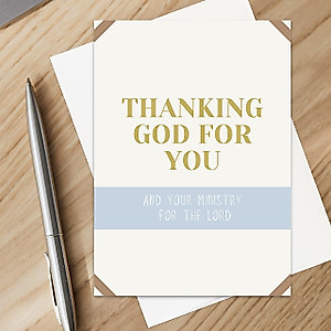 Simply Uncaged Christian Gifts Ministry Appreciation Card (Single Card, 5 x 7 inches, White Envelope Included)