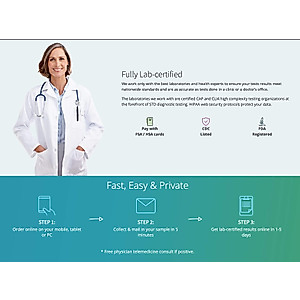 myLAB Box at Home Heart Health Test Cholesterol Level Test CLIA Lab Certified