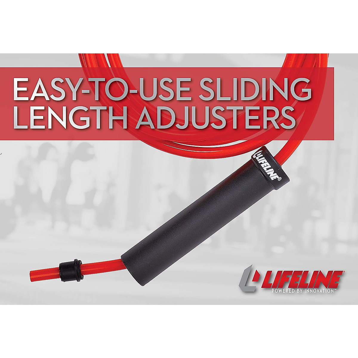 Lifeline Fitness Weighted Speed Rope - Jump Rope for Home Gym - Tone Muscles and Burn Fat with Adjustable Lengths - Two Weight Levels Available 0.75 lbs.