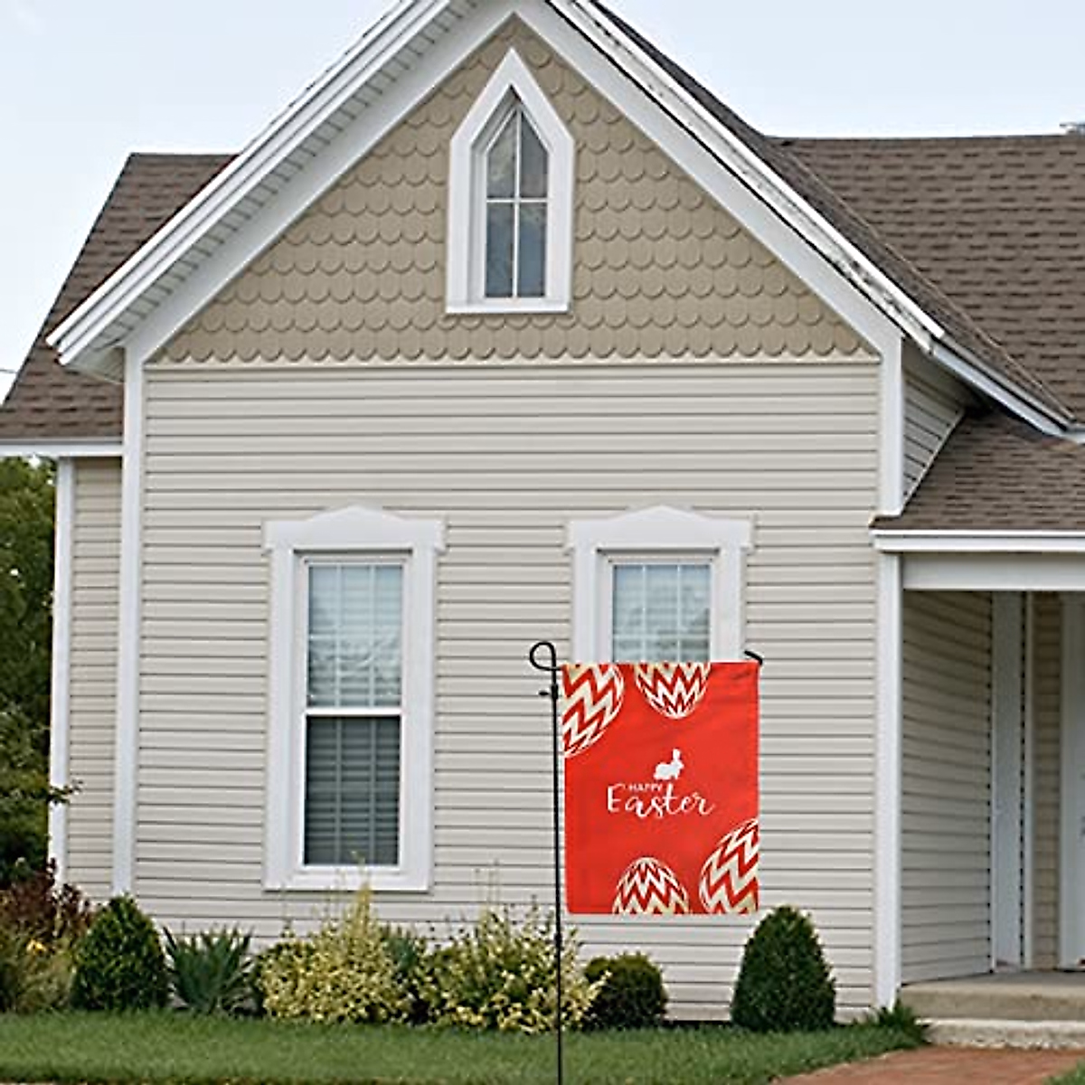 My Little Nest Seasonal Garden Flag Happy Easter Eggs Vertical Garden Flags Double Sided for Home Farmhouse Yard Holiday Flag Outdoor Decoration Banner 12"x18"