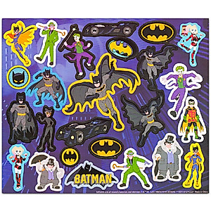 Batman Backpack and Lunch Box Set for Kids Boys ~ 7 Pc Deluxe 16" Batman School Bag, Lunch Bag, Patches, Stickers, and More (Batman School Supplies Bundle)