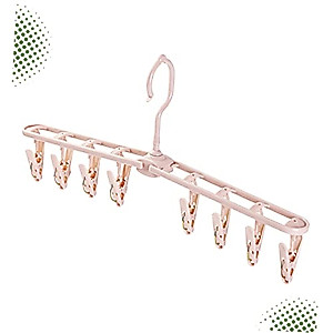 Cabilock 2pcs Foldable Travel Racks for Pink Hats Space Windproof Clothes Rack Socks Hanger Clothespins Clips Hangers with Underwear Drying Laundry Saving Multi-Purpose Clip