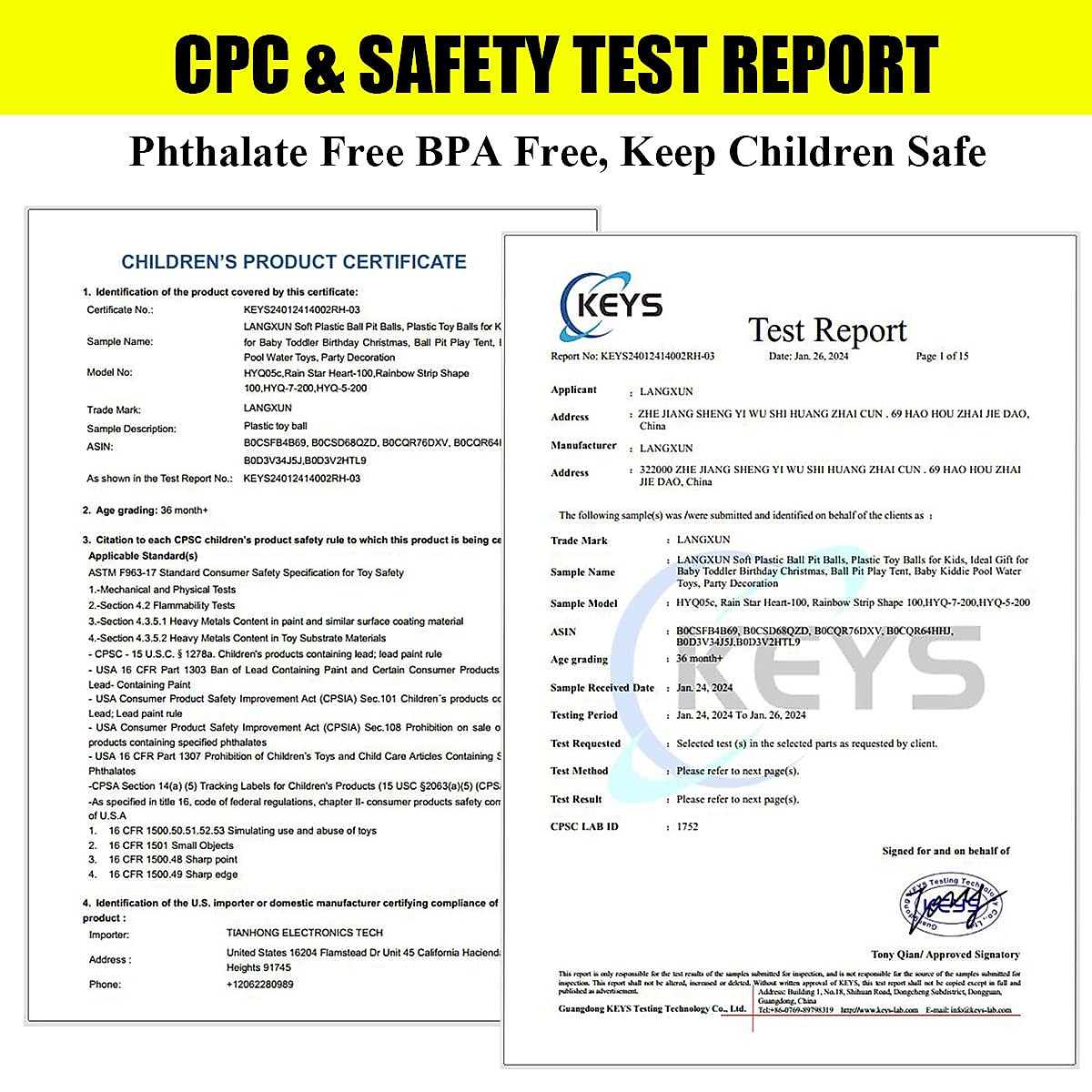 LANGXUN 50pcs Soft Plastic Balls - Toy Balls for Kids - Gift for Toddler Birthday Christmas, Ball Pit Play Tent, Water Toys, Kiddie Pool, Party Decoration