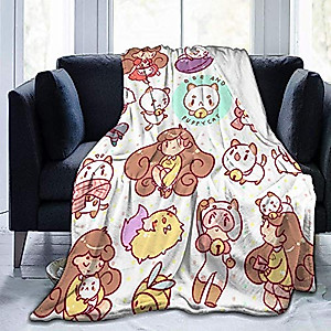 Bee-and-Puppycat Fashion Decke Ultra Soft Throw Blanket Bed Flannel Fleece All Season Light Weight Living Room/Bedroom Warm Blanket for Children Teenagers Adults