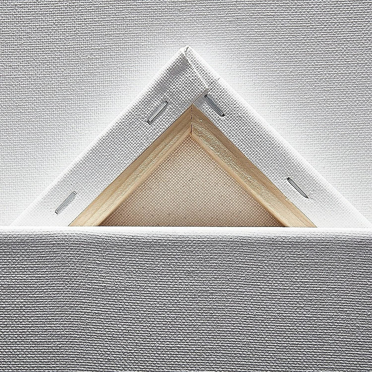 KINGART 800-12 White 8" x 10" STRETCHED ARTIST CANVAS, Pack of 12, Gesso Primed - 100% Cotton Canvases, 5/8" Profile, Art Supplies for Oil and Acrylic Painting