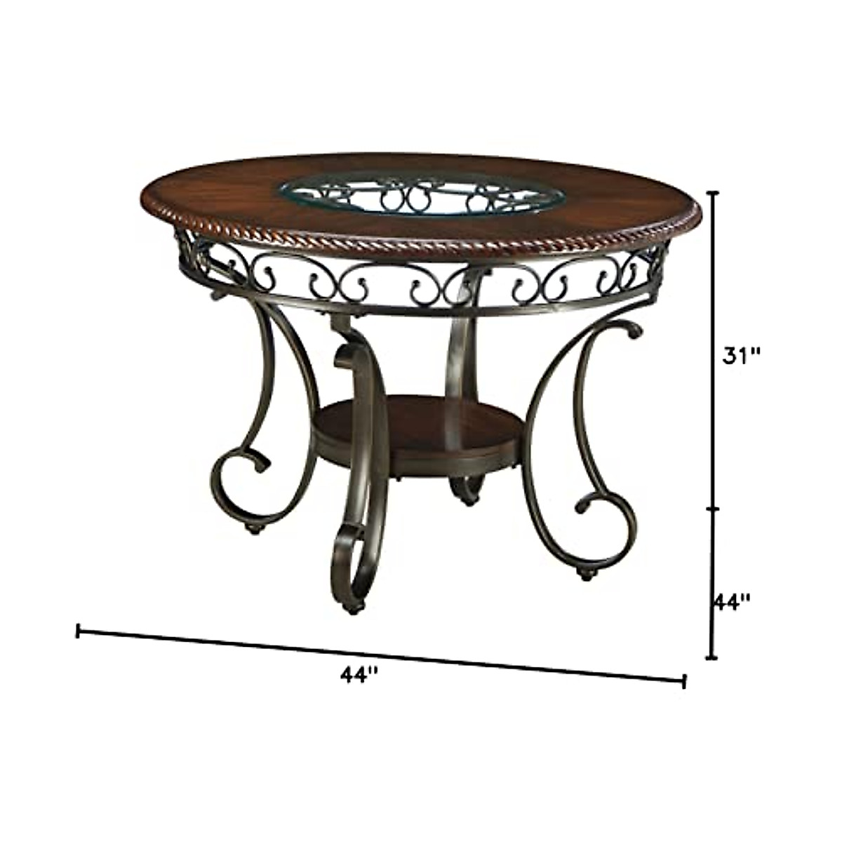 Signature Design by Ashley Glambrey Dining Room Table, Brown & Glambrey Counter Height Bar Stool, Brown