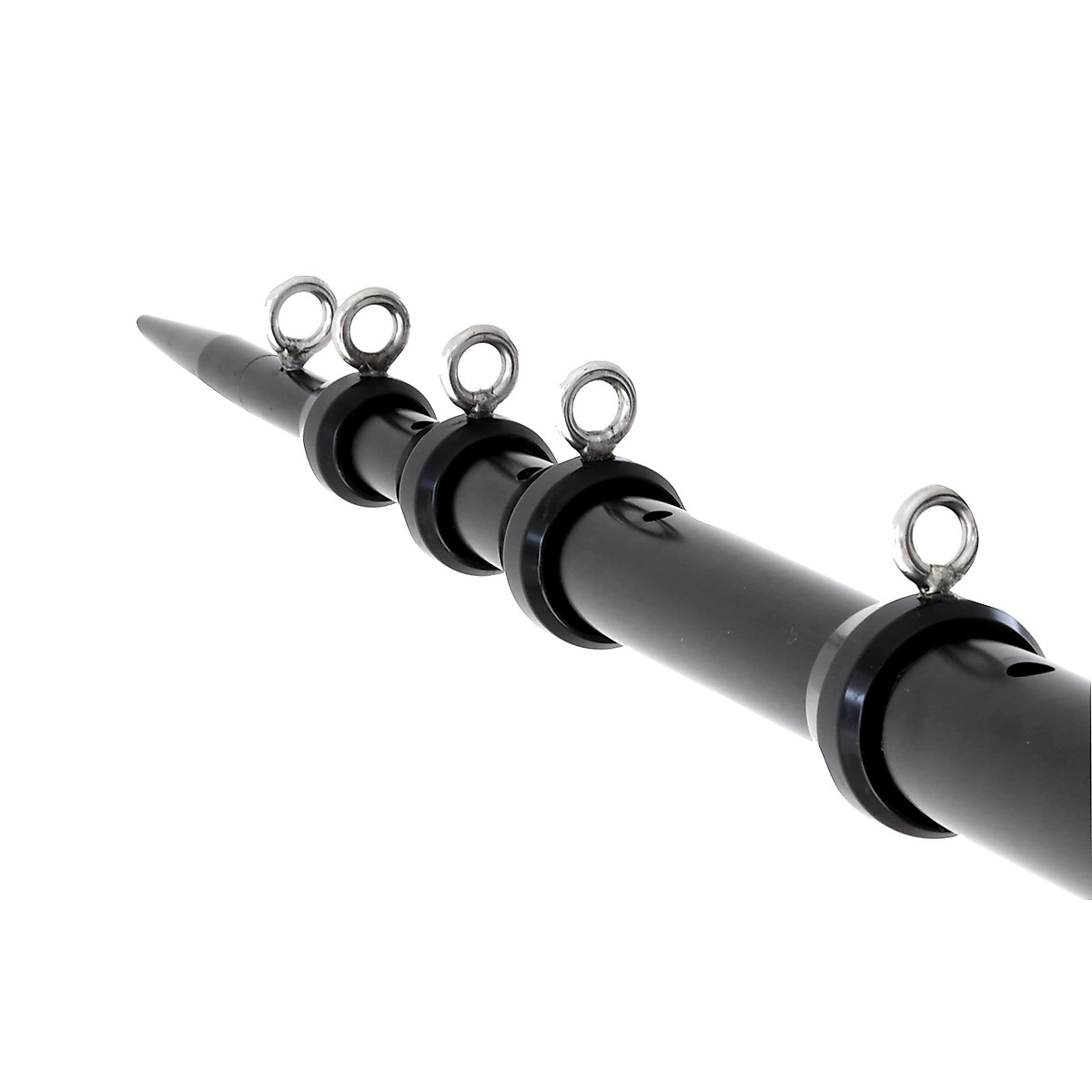 Tigress XD Telescoping Aluminum 15’ Center Outrigger, Ideal for Sport Fishing Boats up to 40 feet, Features Tigress XD 316 L Stainless Steel for Durability, Black