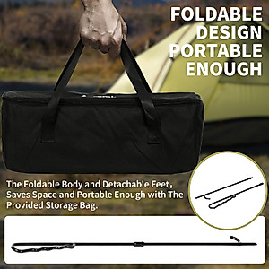 APROMISE Rocket Stove - Rocket Stove Wood Burning Portable with Free Carrying Bag and Fire Poker | Rocket Stove for Cooking, Hunting, Fishing, Picnic, Camping, BBQ | Collapsible