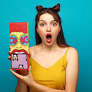 OMG SOCKS Custom Face Socks Multiple Faces, Your Photo Picture on Socks for Men Women Dad Father's Day Birthday Smoky Blue