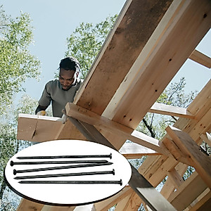 Metal Nails 50 Pcs 10-Inch Landscape Anchoring Spikes for Paver, Weed Barriers, Turf, House Construction, Carpentry Nail, Tent, Anchoring Spikes (10in 50pcs)