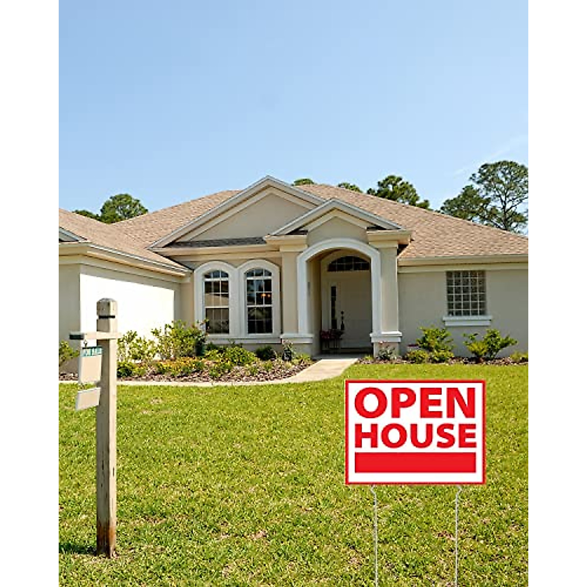 CPTC 10 Pieces Yard Sign Stakes,17" Metal Yard Stakes for Signs