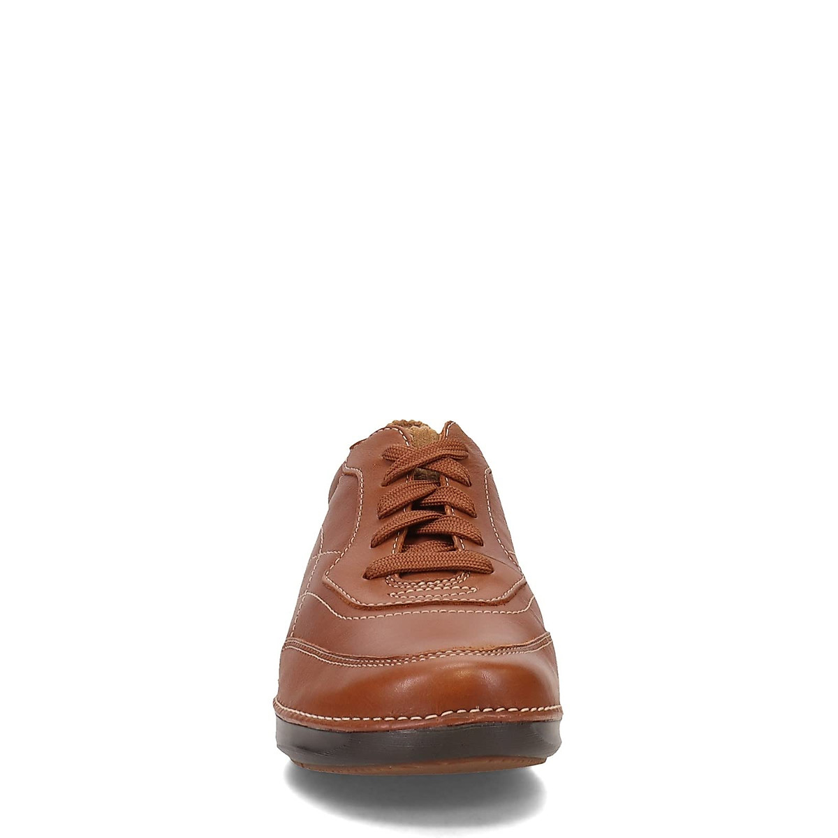 Clarks Women's Appley Tie Oxford, Dark Tan Leather, 8.5