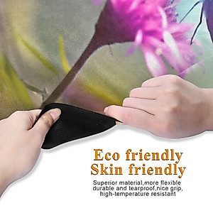 GOODOLD Butterfly and Pink Flower Yoga Mat, 71 x 26 Inch Non-slip Yoga Mats Folding Travel Exercise Mat Indoor Outdoor Gym Pilates with Storage Bag for Women Men