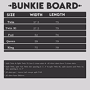 Greaton, 1.5-Inch Split Bunkie Board for Mattress/Bed Support - Fully Assembled, Improved Comfort and Support, Twin XL, Gray.