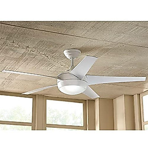 Home Decorators Collection 51566 Windward 44 in. LED Indoor Matte White Ceiling Fan