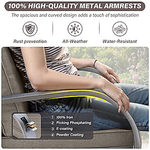 Belord Outdoor Patio Couch - 1000 LBS Weight Capacity Wicker Couch Outdoor Furniture with Deep Seat Hight Backrest 3 Seater Wicker Sofa for Deck Proch Balcony Backyard