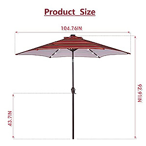patio umbrella rectangular Outside Shade patio table umbrellas Windproof sunbrella umbrellas outdoor umbrella for patio portable navy blue patio umbrella for backyard garden deck picnic