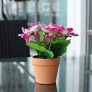 Garneck Faux Plants Artificial Plants Orchid Pots Outdoor Decor Outdoor Plants Flower Pots Potted Flowers Artificial Orchid Potted Plants Office Purple Artificial Flower Mini