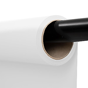 Photo Paper Backdrops for Photography, Kate White Seamless Background Paper Backdrop Rolls for Photoshot, 86" x16'