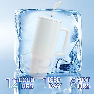 YOUEXPERT 40 oz Tumbler with Handle and Straw Lid，100% leak proof Stainless Steel Tumbler with Lid and Straw Travel Tumblers, Car Mug Outdoor Sports Travel Cup Gift 40oz Tumblers - black