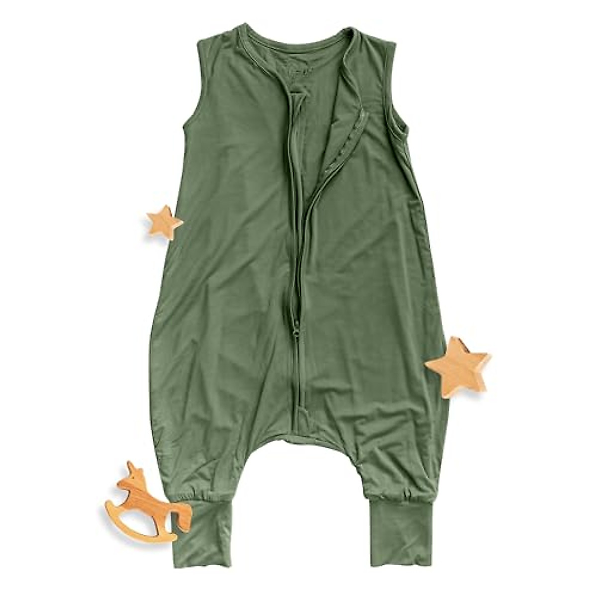 Nyte Nyte Baby - 0.5-TOG Green, 6 to 12 Months Sleeveless Sleep Sack, Imported Baby & Toddler Sleeping Sack, Breathable Sleep Sack, Adjustable Feet Cuffs & Anti-Slip Grip