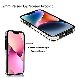 uCOLOR Flip Leather Wallet Case Card Holder Compatible with iPhone 13 6.1 iPhone 14 6.1 Women and Girls with Card Holder Kickstand (Beige Leopard)