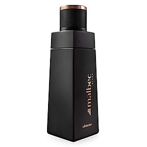 Malbec Black Eau de Toilette By O Boticario, Wine-Inspired Cologne For Men, Long-Lasting Men's Fragrances, Vanilla, Whiskey Woody & Amber Scent, 3.4 Ounce