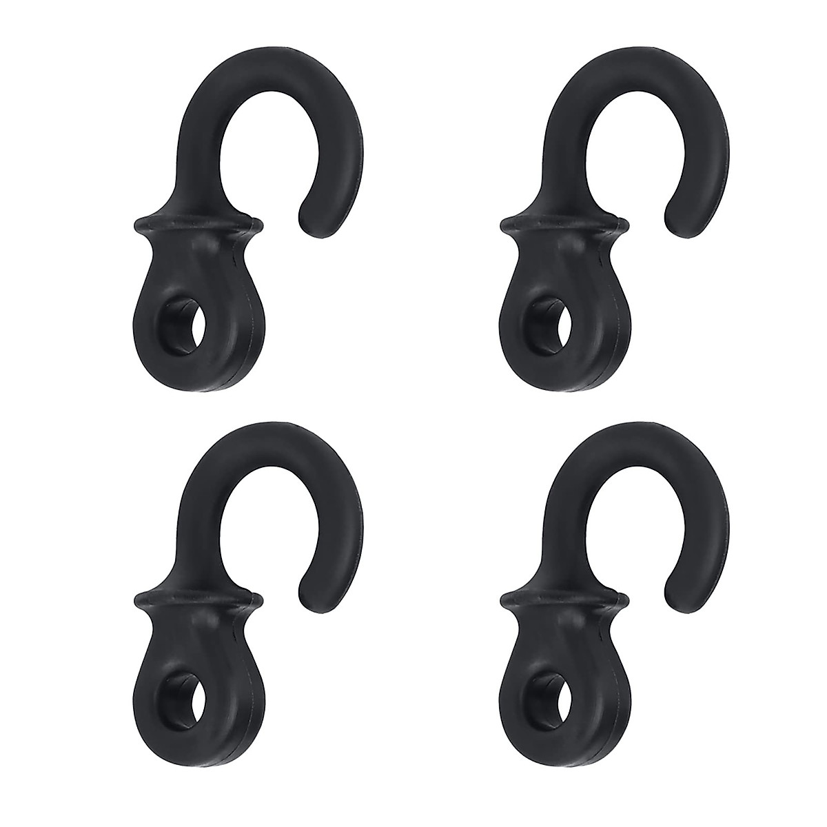 Fafeims 4Pcs Rubber Archery String Stabilizer Compound Bow String Bow String Shock Absorber (Black)