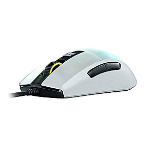 ROCCAT Burst Pro PC Gaming Mouse, Optical Switches, Super Lightweight Ergonomic Wired Computer Mouse, RGB Lighting, Titan Scroll Wheel, Bionic Shell, Claw Grip, Owl-Eye Sensor, 16K DPI, White