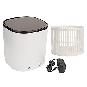 Septpent 4.5L Portable Mini Washer, Compact 24W 12V Home Blue Light Washer, Centrifugal Water Flow Dewatering,Auto Stop Single Tub Washer, for Apartment/Camping/RV/Underwear/Socks Baby Clothing