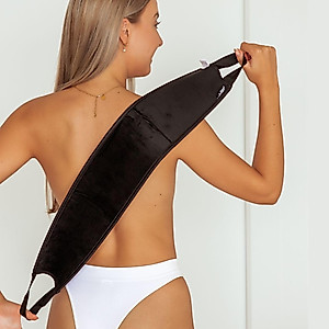 b.tan Back Self Tanning Applicator | We've Got Your Back - Best Sunless Tanner Body Mitt w/Handles, Streak-Free, Velvety Soft, Reusable, Washable, Great for Foam, Mousse, Gradual Lotion, & Drops