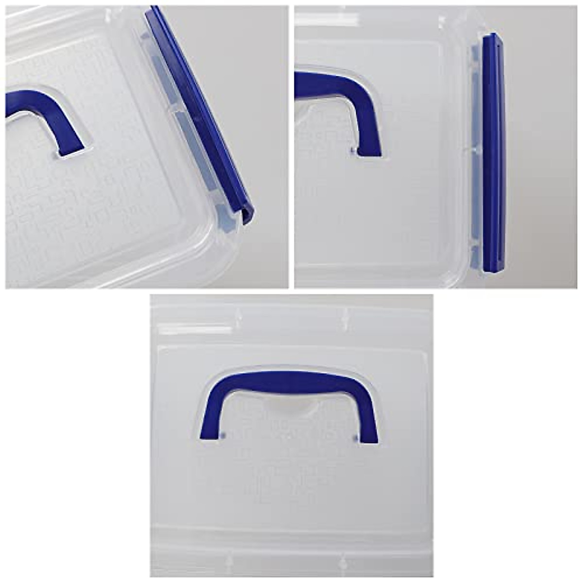 DynkoNA 6-Pack 3 L Small Plastic Storage Box with Lid, Clear Storage Bins