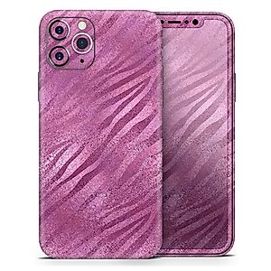 Design Skinz Glamorous Pink Toned Zebra - DesignSkinz Protective Vinyl Decal Wrap Skin Cover Compatible with The Apple iPhone SE (2020) (Full-Body, Screen Trim & Back Glass Skin)