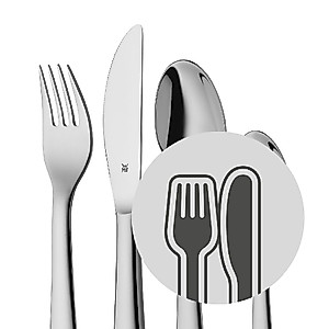 Pignr Animals Children's Cutlery, 4-Piece, from 3 Years, Cromargan Polished Stainless Steel, Dishwasher-Safe in a Gift Box with General Illustration, 4pcs, Silver