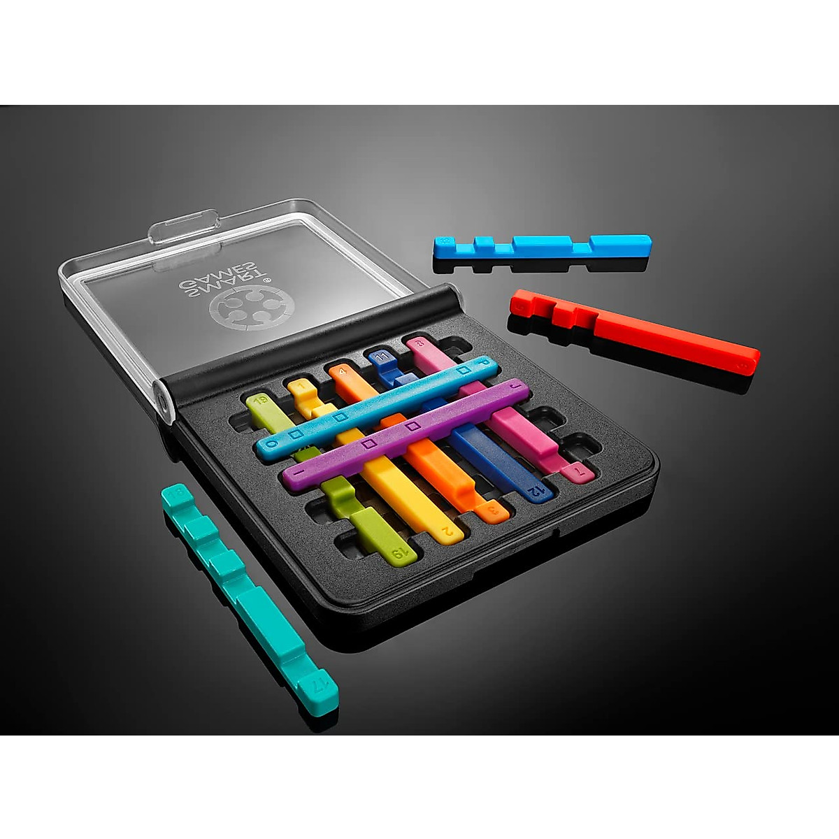 SmartGames IQ Stixx Stacking Travel Game with 120 Challenges for Ages 7 - Adult