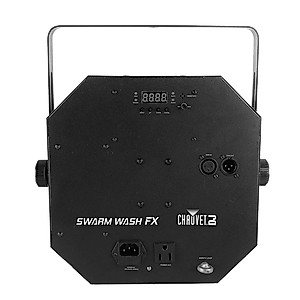 Chauvet DJ Swarm Wash FX 4-in-1 DJ Light with RGBAW Rotating Derby, RGB+UV Wash, Ring of White SMD Strobes and 1 Year Free Extended Warranty