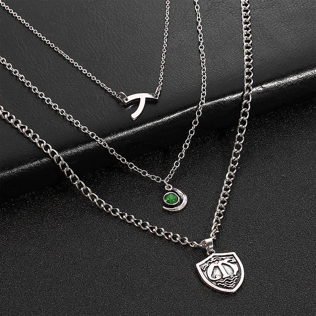 UoYu TFYU The Vampire Jewelry Set Hope Mikaelson Inspired Necklace Elena Gilbert Opening Vervain Locket Pendant Necklace Damon's Ring with Sticker 24 pcs