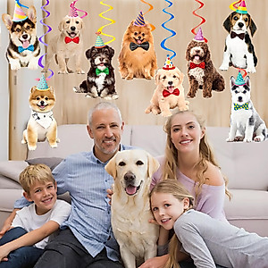 Dog Hanging Swirls Decorations Dog Themed Birthday Party Supplies 20pcs Puppy Hanging Swirls Ceiling Streamers Decorations for Kids Birthday Baby Puppy Pet Dog Birthday Party Favors Supplies