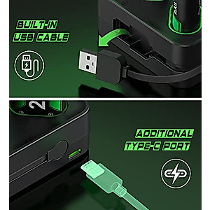Charger for Rechargeable Xbox One Controller Battery Pack with 4x2550mAh Batteries for Xbox Series X|S/Xbox One, Battery Charger Station for Wireless Xbox One S/Xbox One X/Xbox One Elite Controllers