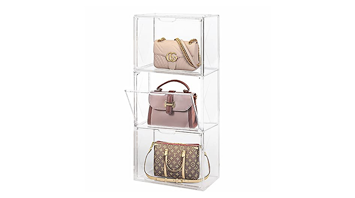 Organize & Display with WMM Clear Handbag Storage Organizers