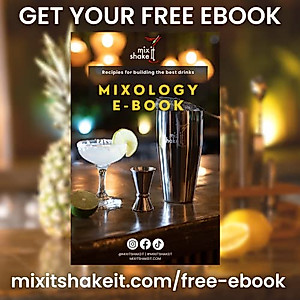 MIX IT SHAKE IT 10-Piece Premium Bartender Kit with Designer Bamboo Stand, Bar Tool Set | Perfect Home Bar Set & Martini Cocktail Shaker Set | Perfect for Gift, Drink Mixing & Party (Silver)