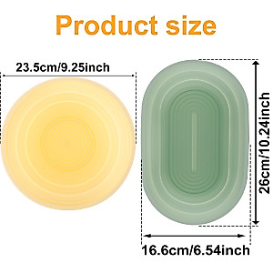 esidianzi 2Pcs Bread Proofing Basket Silicone Oval Dough Proofing Bowl Foldable Round Bread Dough Fermentation Container Reusable Heat Resistance Dough Proofing Trays for Home Kitchen(as Shown)