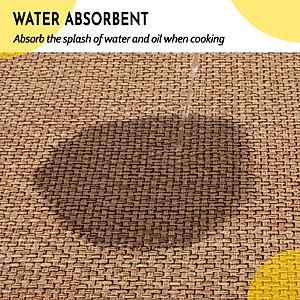 TRONSBOO Kitchen Floor Mat, Non-Skid Washable Twill Standing Mat in Front of Sink, Absorbent Runner Rug Kitchen Mat for Floor, Laundry, Dining Room, Farmhouse, Hallway 17"x30" (Brown)